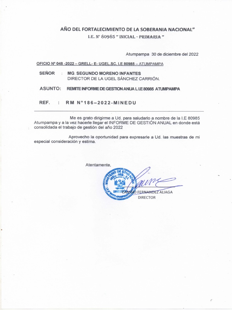 Oficio 047 Iga | PDF