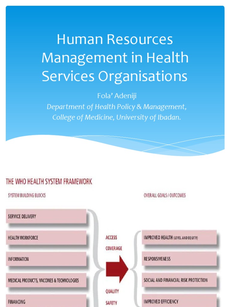 HR Planning in Health Services Management | PDF | Human Resource ...