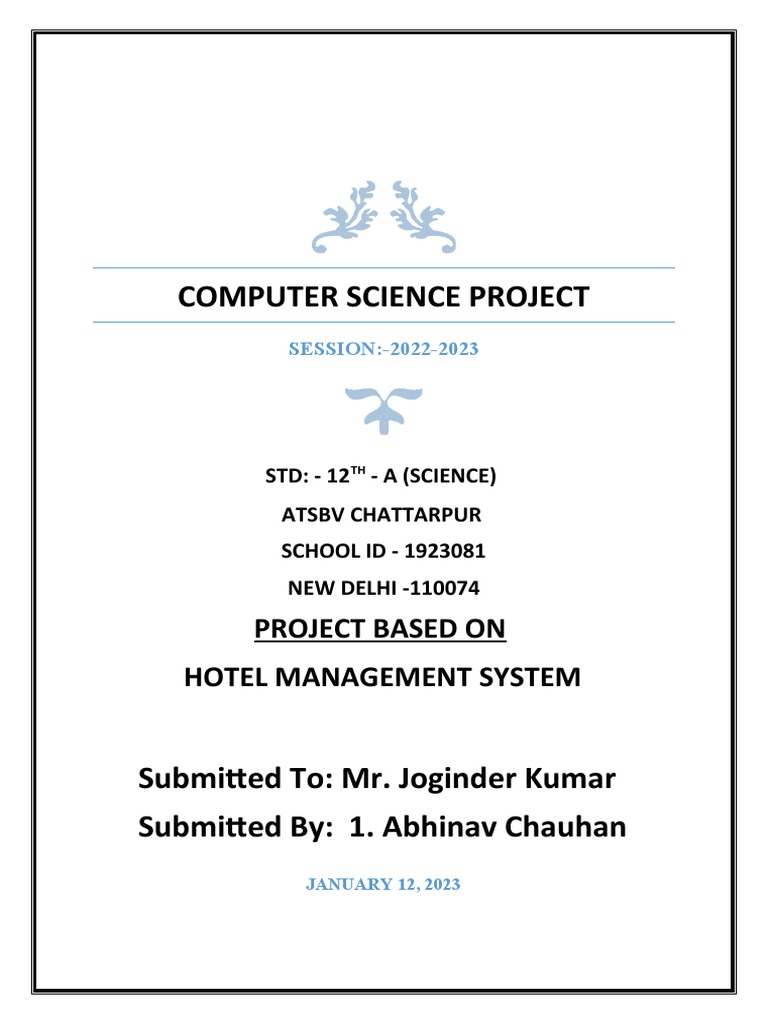 Project Report 2022-23 | PDF | Credit Card | Computing