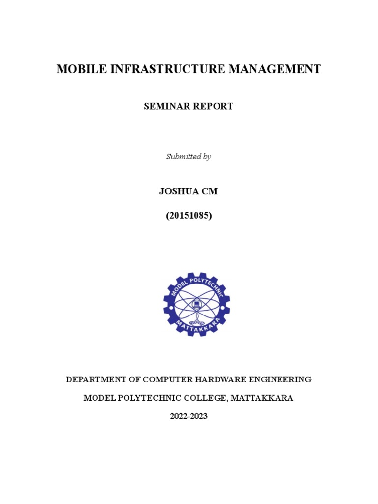Mobile Infrastructure Seminar Report | PDF | Operating System | 4 G