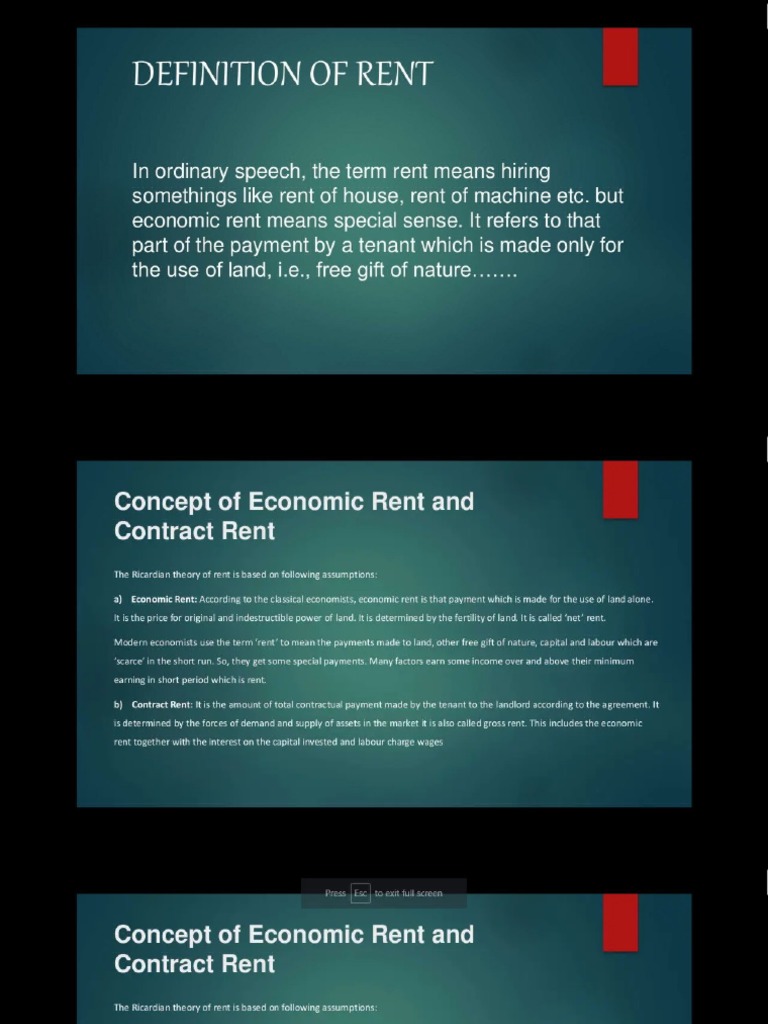Rent | PDF | Supply (Economics) | Price Elasticity Of Demand