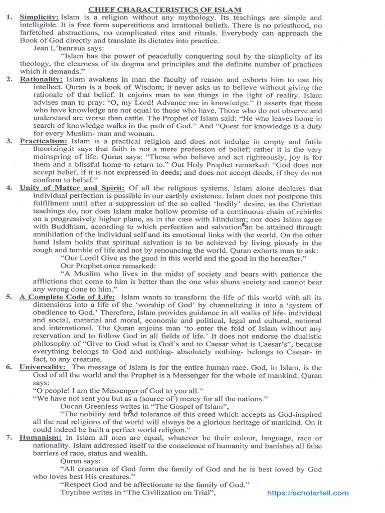 CSS Islamic Studies Notes PDF | PDF