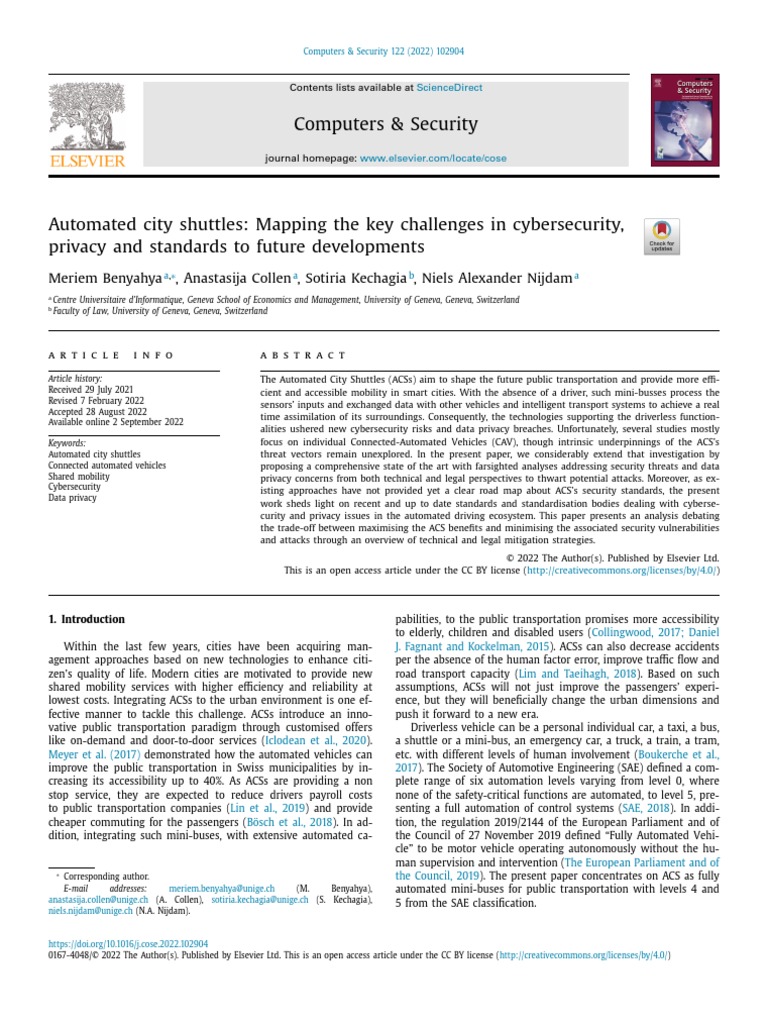 1 s2.0 S0167404822002978 Main | PDF | Computer Security | Security