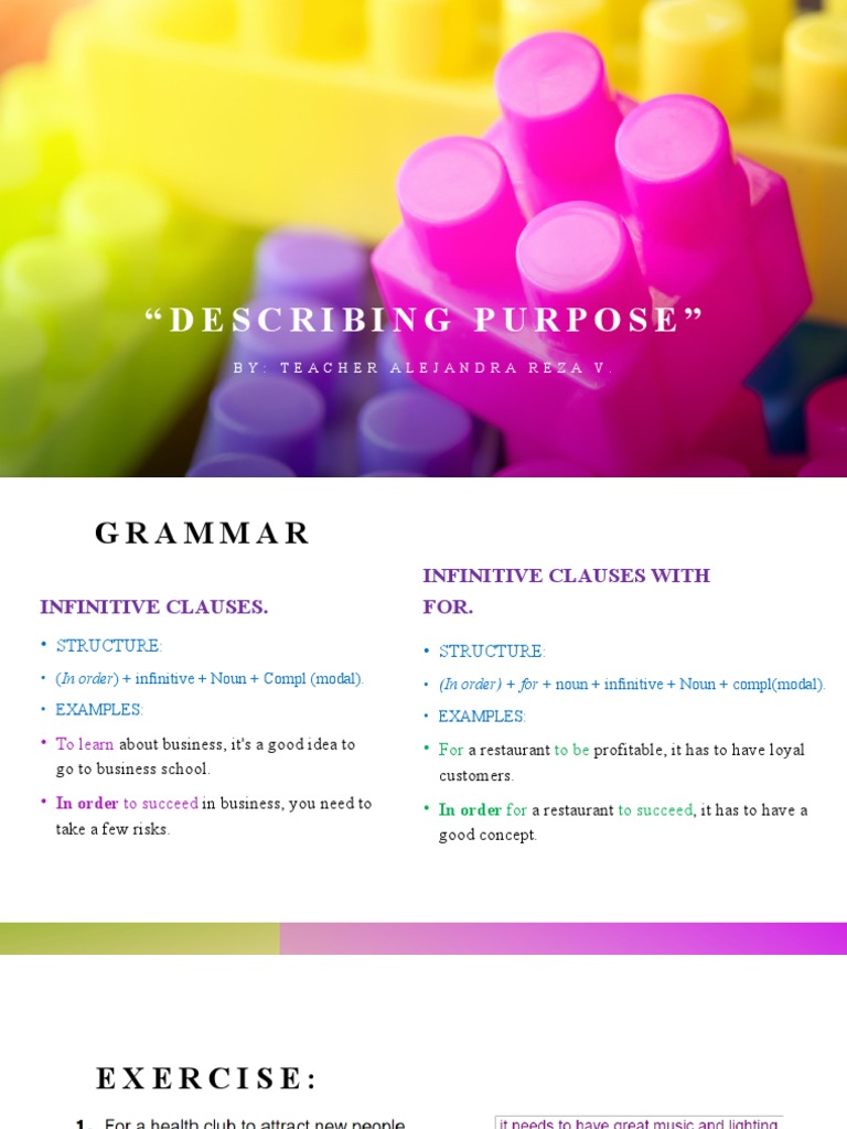 Describing Purpose | PDF