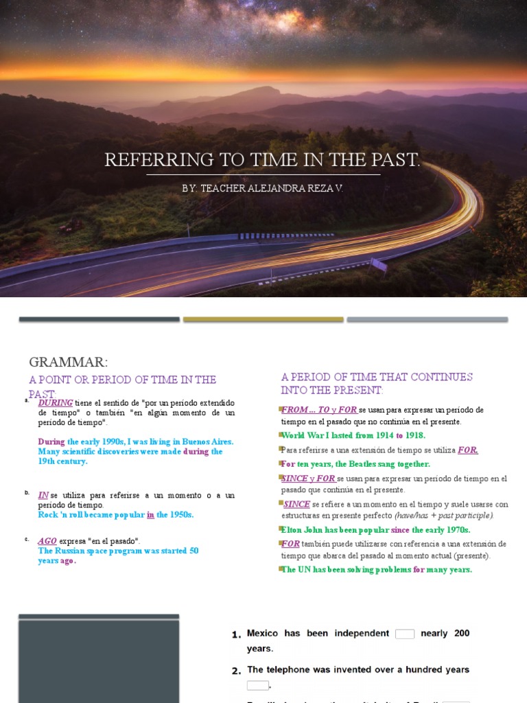 Referring To Time in The Past | PDF
