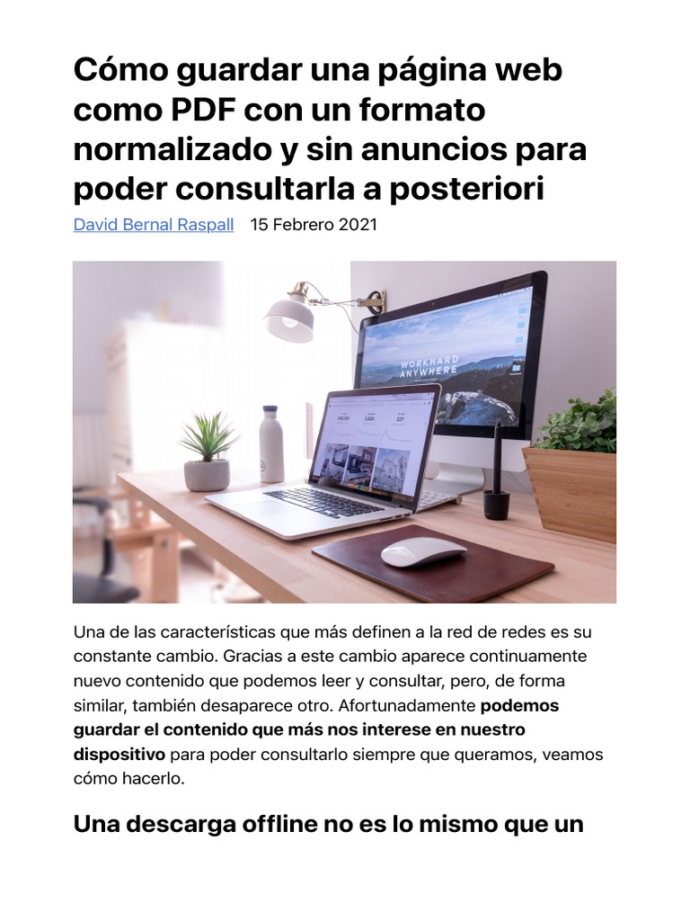 Cómo Guardar Una Página Web Como PDF Con Un Formato Normalizado y Sin Anuncios P | PDF | Red ...