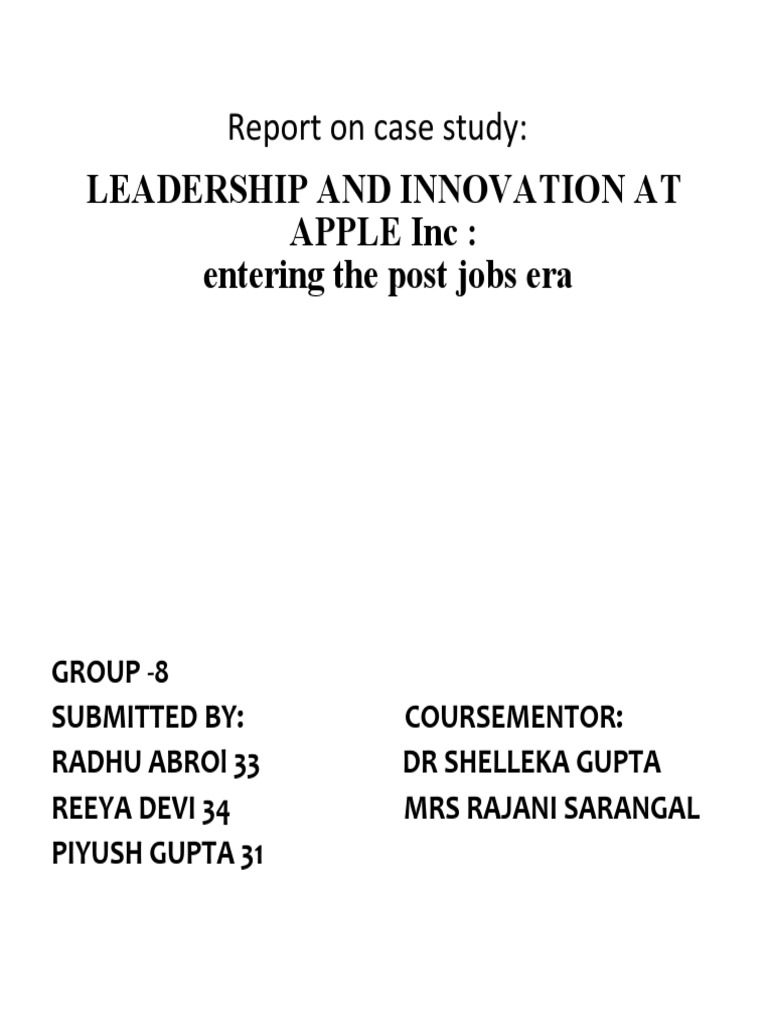 Apple Report | Download Free PDF | Apple Inc. | Ios