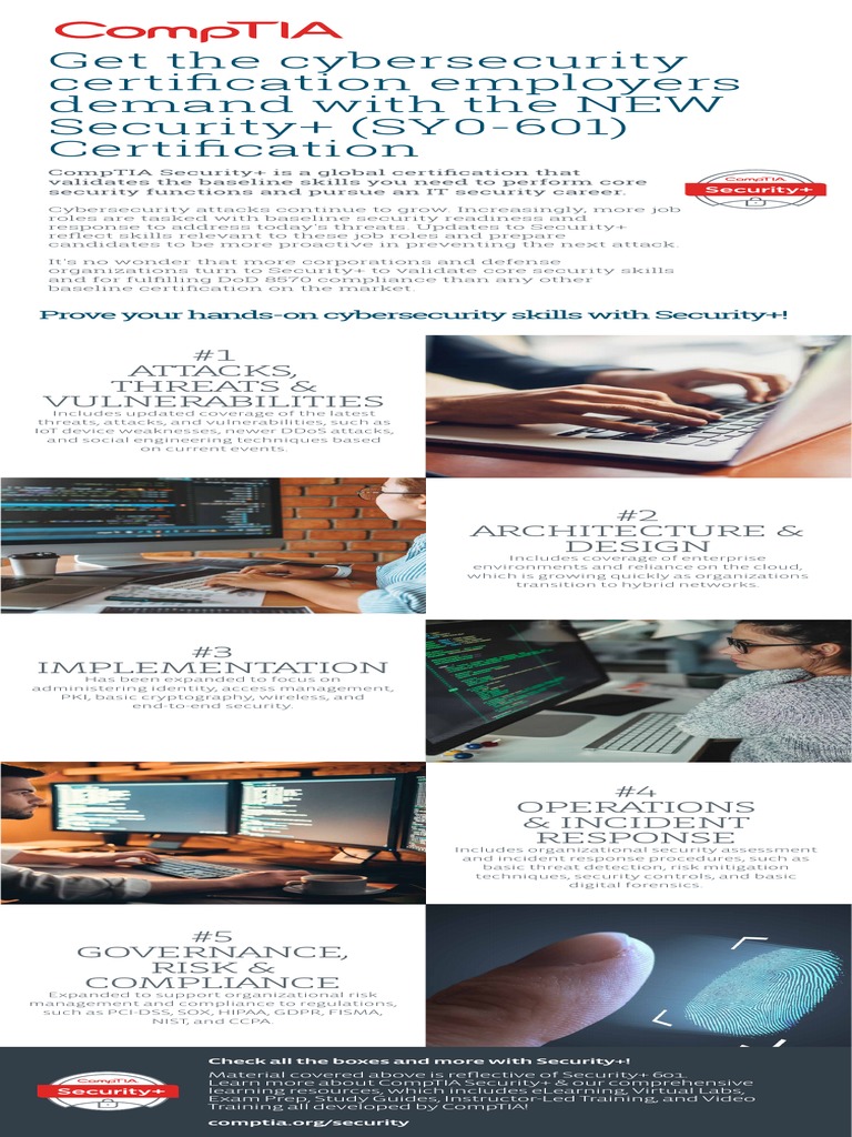 CompTIA Security SY0-601 Infographic Information | PDF | Security ...