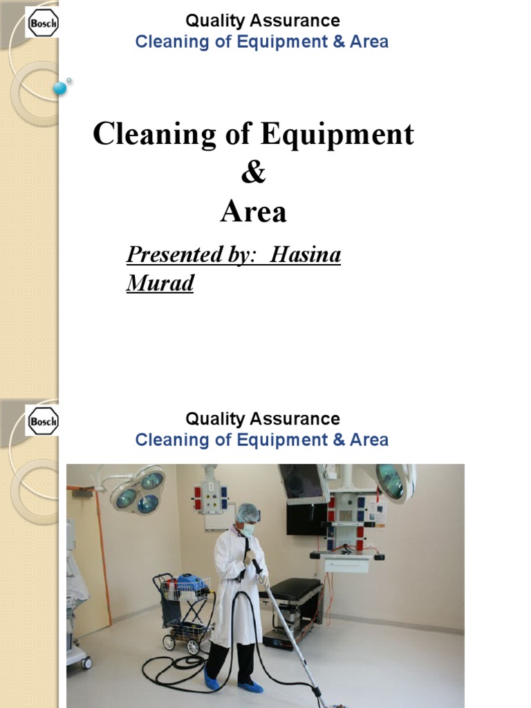 Cleaning of Equipment & Area | Download Free PDF | Sterilization ...