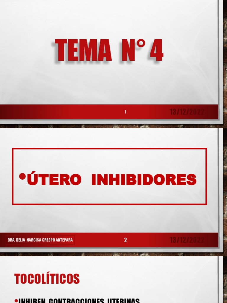 Utero inhibidores.2017dc.pptx | PDF | Parto | Ciencias de la Salud