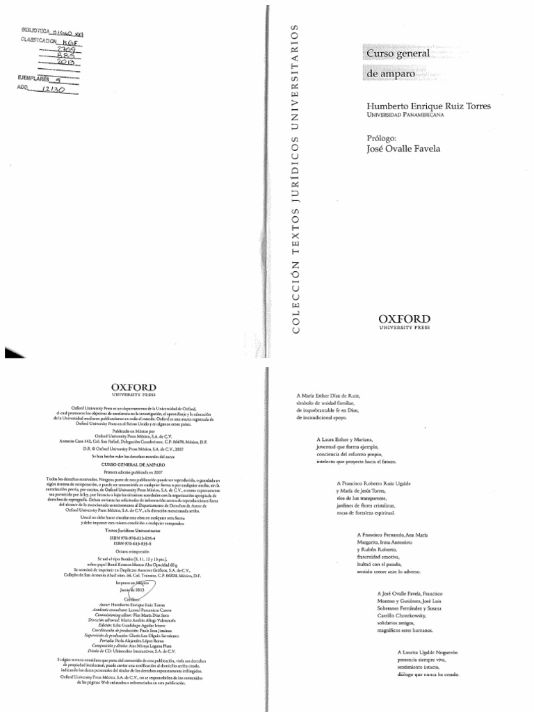 Curso General de Amparo. | PDF