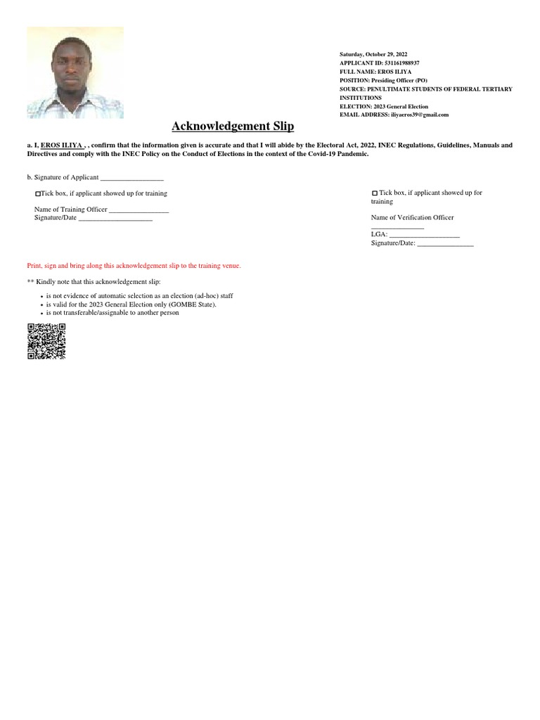 10 Acknowledgement Slip | PDF