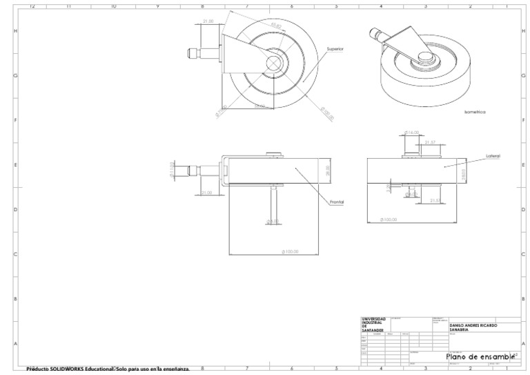 Plano de ensamble | PDF | Dibujo técnico