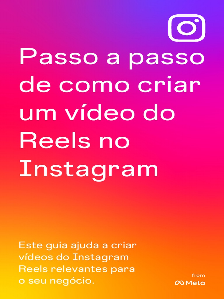 Passo A Passo de Instagram Reels | Download grátis PDF | Câmera | Vídeo