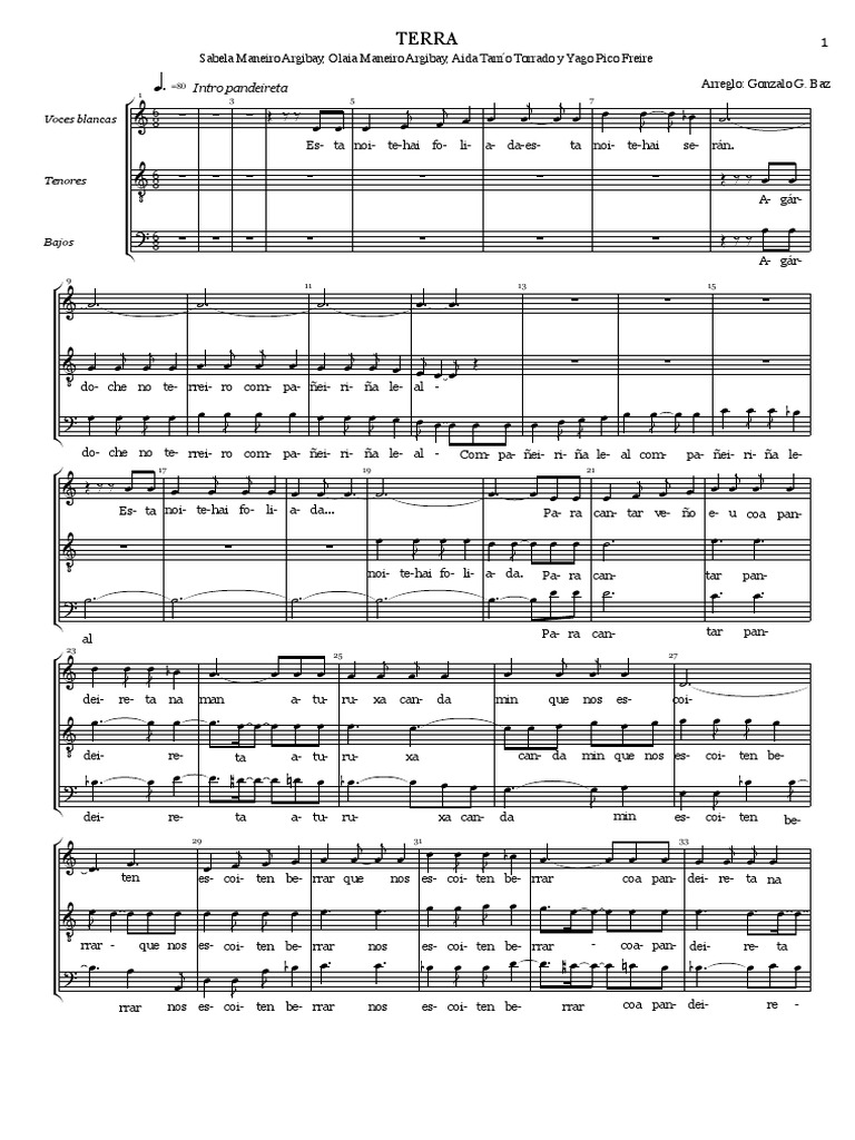Letra y Acordes de "Terra" | PDF