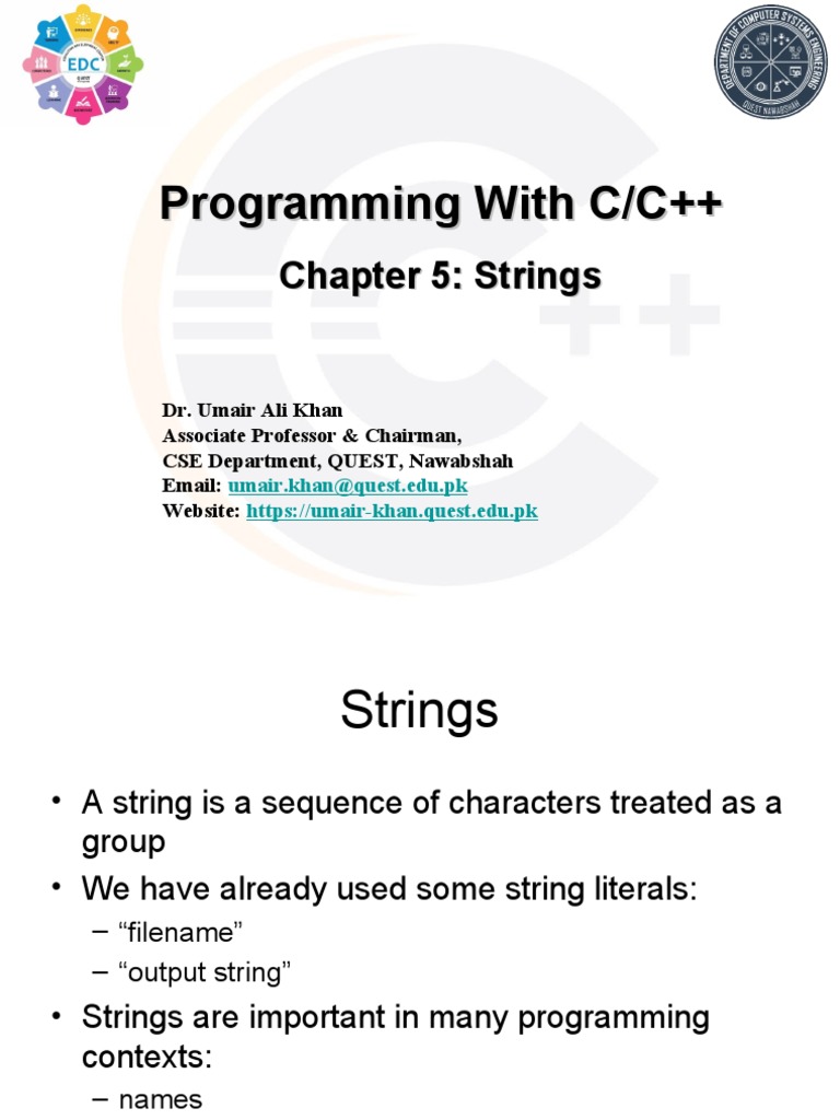 Chapter 5 | PDF | String (Computer Science) | Software Engineering