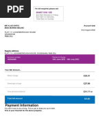 Thames Water Bill | PDF | Water Supply | Credit Bureau