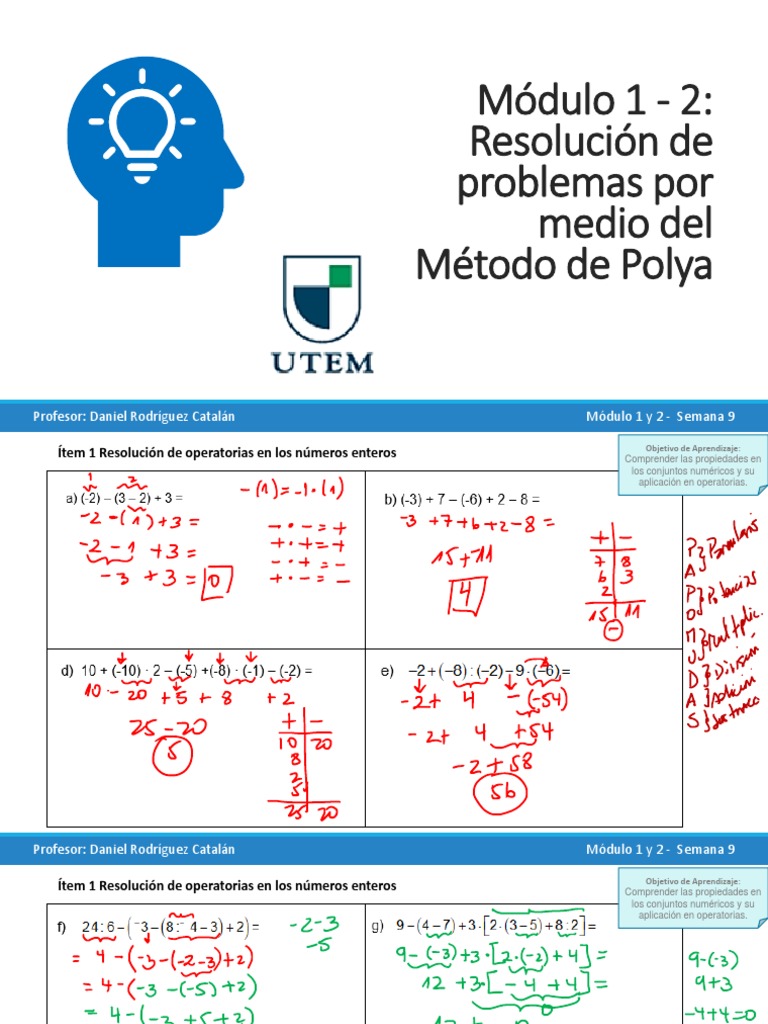 Método Pólya y Operaciones Numéricas | PDF | Número racional | División (Matemáticas)