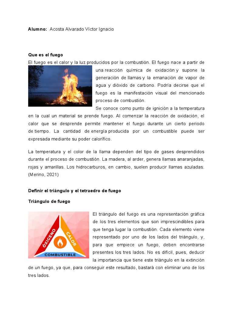 Definición y conceptos del fuego | PDF | Combustión | Conduccion termica