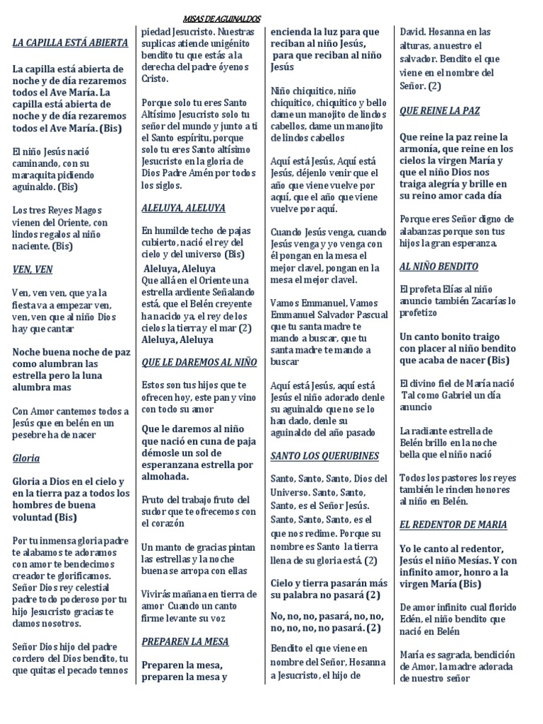 Misa de Aguinaldo 22 | PDF | María, madre de Jesús | Jesús Misa de Aguinaldo 22 | PDF | María, madre de Jesús | Jesús