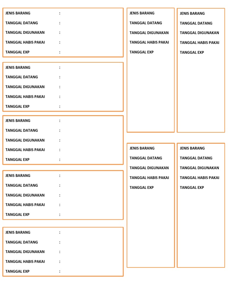 Label Barang (Edward) | PDF