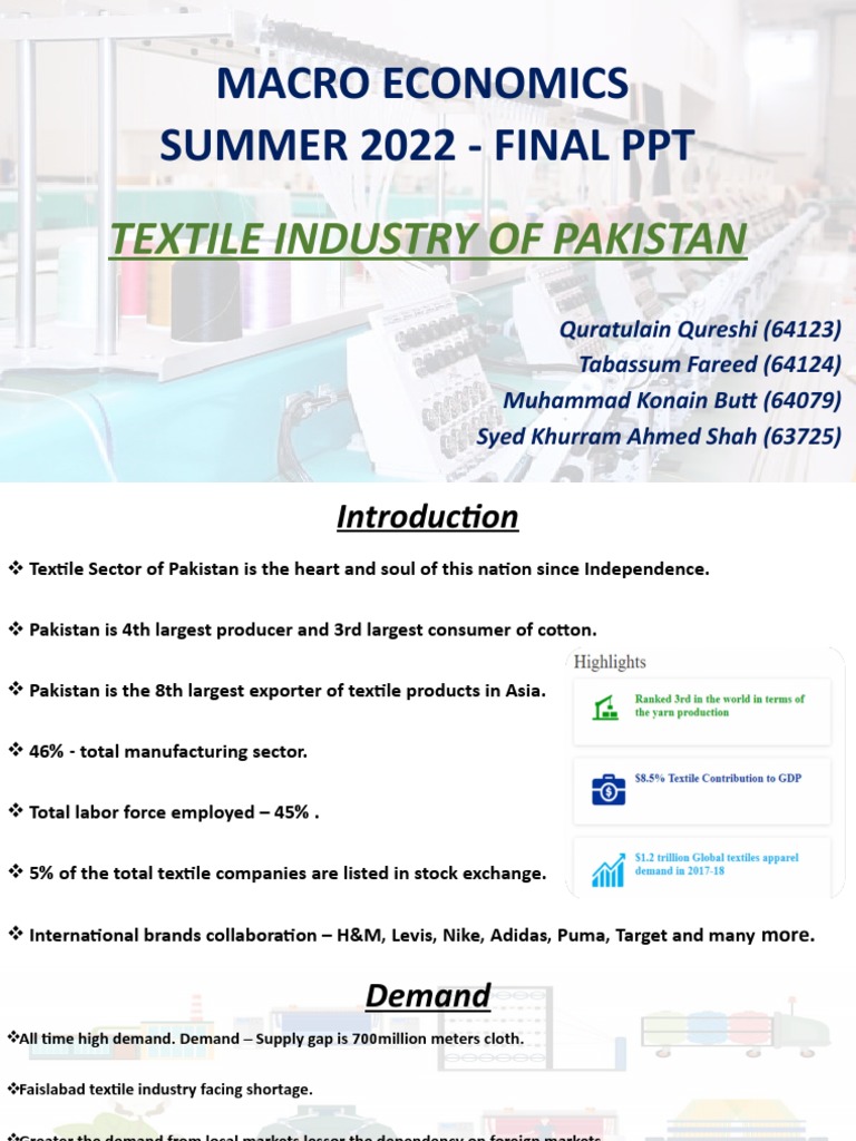 Overview of Pakistan's Textile Industry | PDF | Textile Industry | Textiles