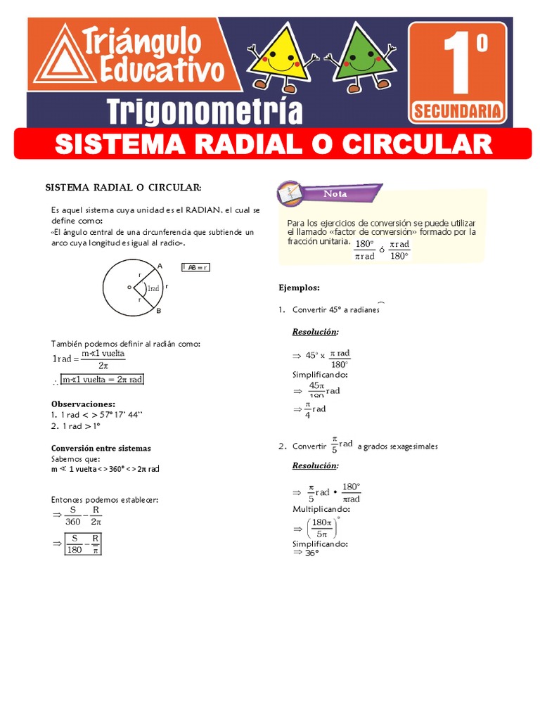 Sistema Radial o Circular para Primer Grado de Secundaria | PDF ...