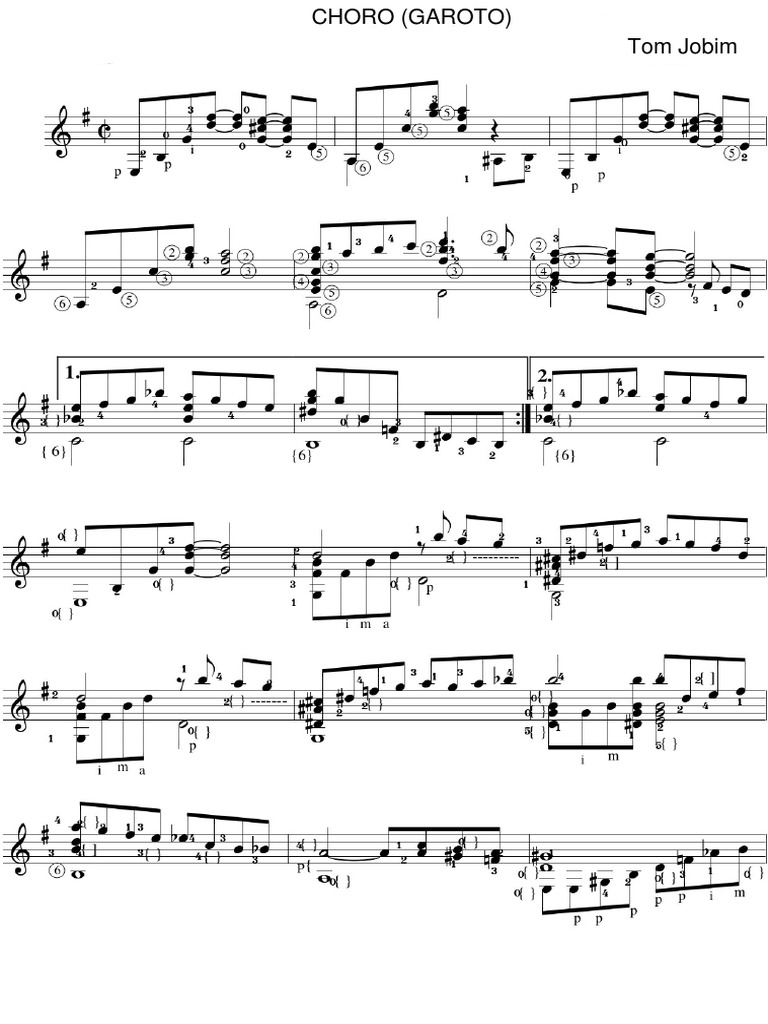 Garoto (Choro) Tom Jobim | PDF