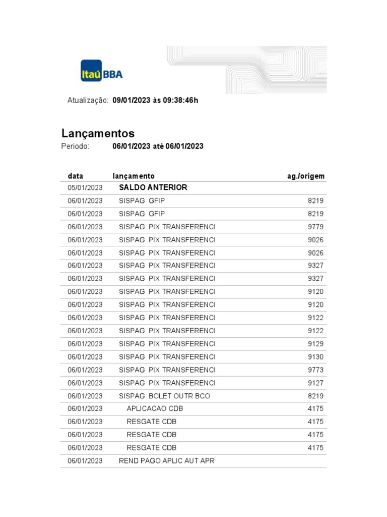 Extrato 09-01-2023 | PDF