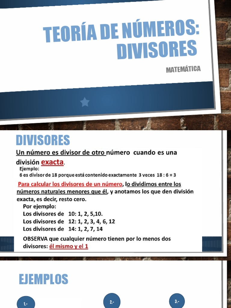 Teoria de Numeros Divisores 12 - 10 - 20 | PDF