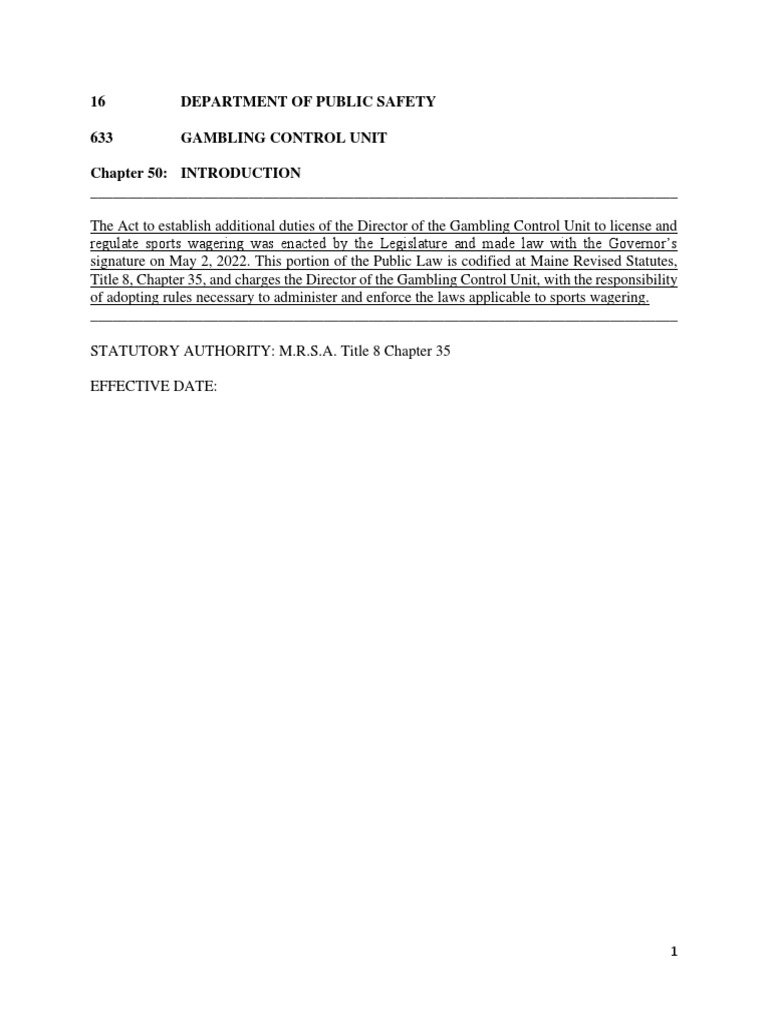 Maine Sports Wagering Regulations | PDF | Limited Liability Company ...