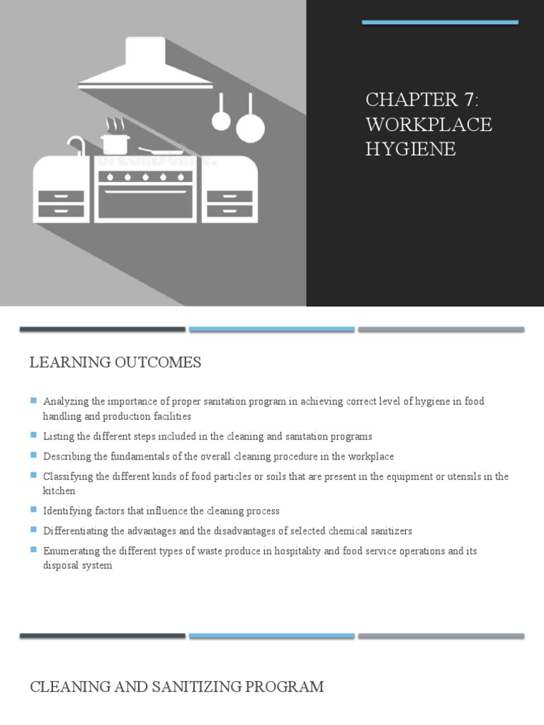 Workplace Hygiene in Food Industry | PDF | Disinfectant | Soil