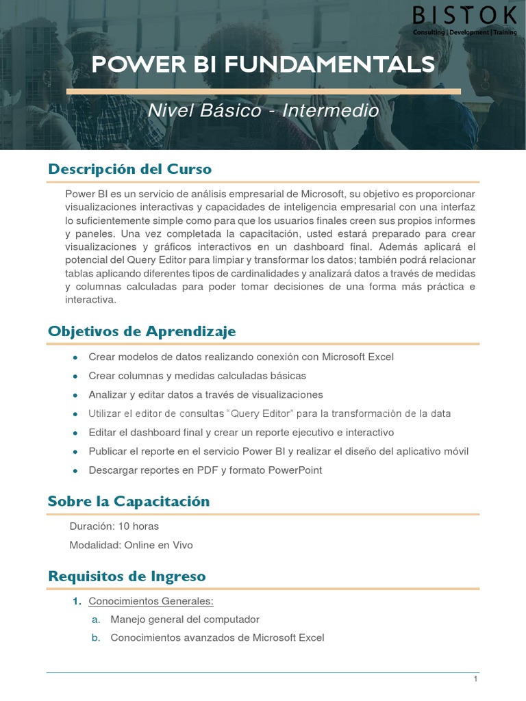 Fundamentos de Power BI: Curso Básico | PDF | Microsoft | Microsoft Excel