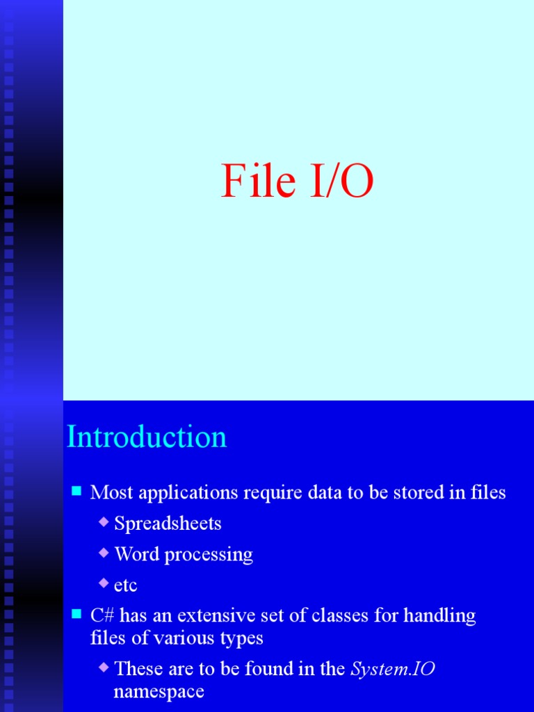 File Examples in C# | PDF | Computer File | C Sharp (Programming Language) File Examples in C# | PDF | Computer File | C Sharp (Programming Language)