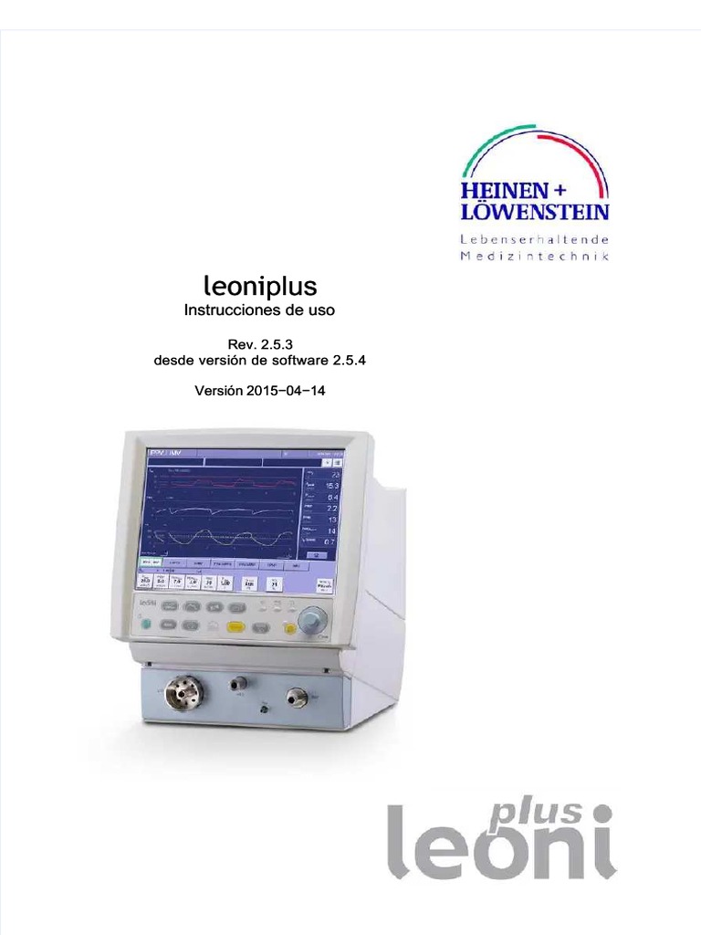 Manual Ventilador HeinenLewenstein Leoni Plus | PDF