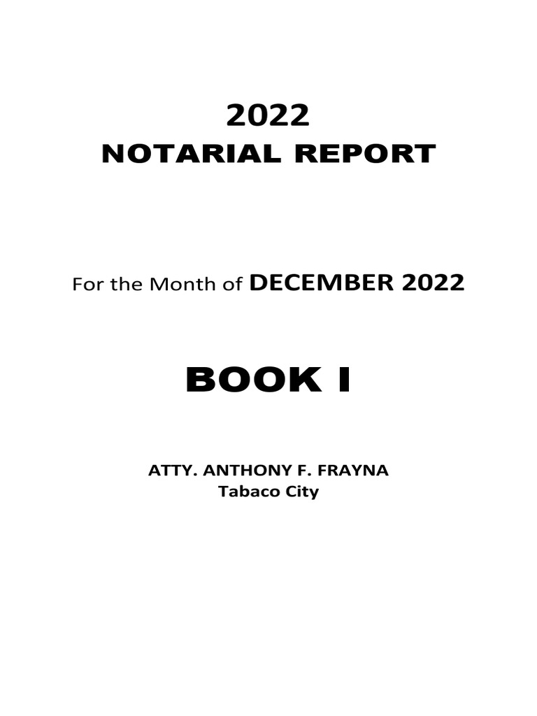 Notarial Report Heading | PDF