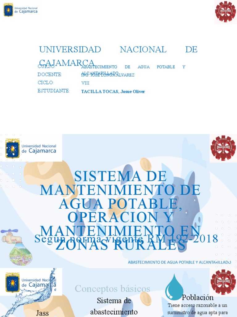 Sistema de Mantenimiento de Agua Potable | PDF | Agua | Agua potable