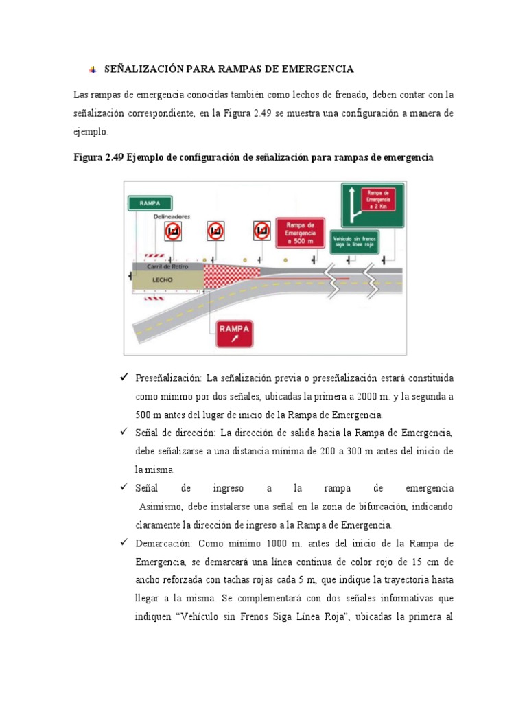 Señalización para Rampas de Emergencia | PDF | Transporte