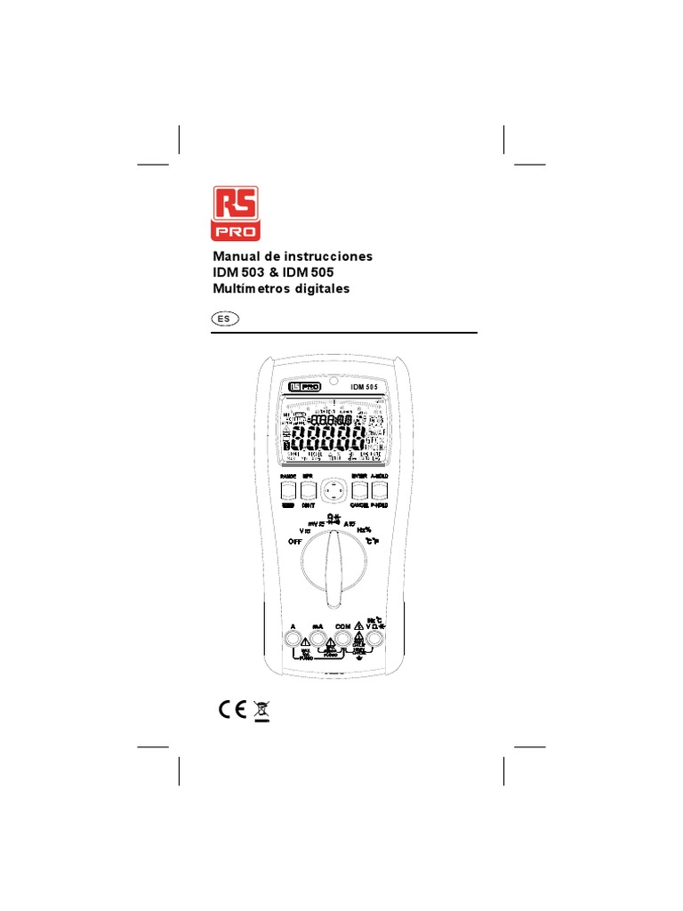 Manual de Instrucciones IDM 503 & IDM 505 Multímetros Digitales | PDF | Ingenieria Eléctrica ...