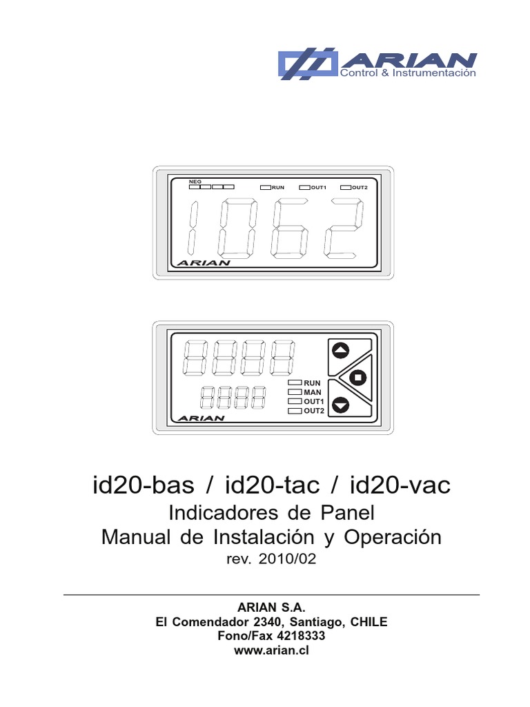 Manual de Instalación ID20: BAS, VAC, TAC | PDF | Relé | Frecuencia