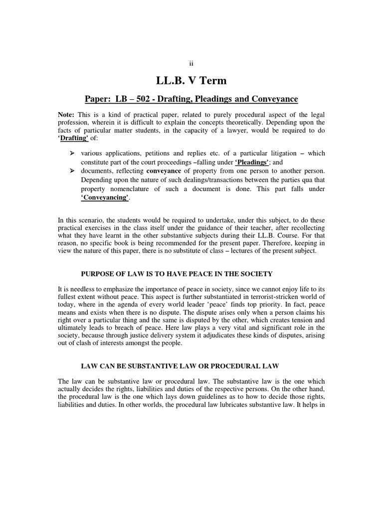 Drafting, Pleadings, and Conveyance U.O.D | PDF | Pleading | Lawsuit Drafting, Pleadings, and Conveyance U.O.D | PDF | Pleading | Lawsuit