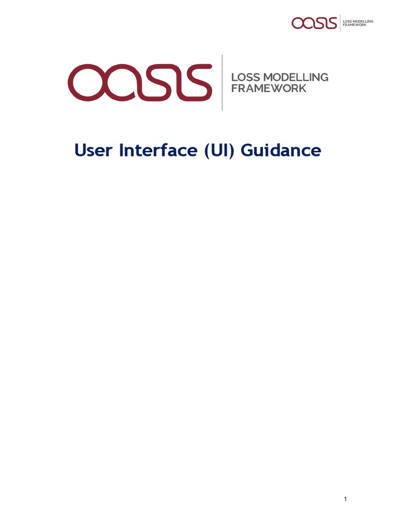 Oasis UI Guide | PDF | Reinsurance | User Interface