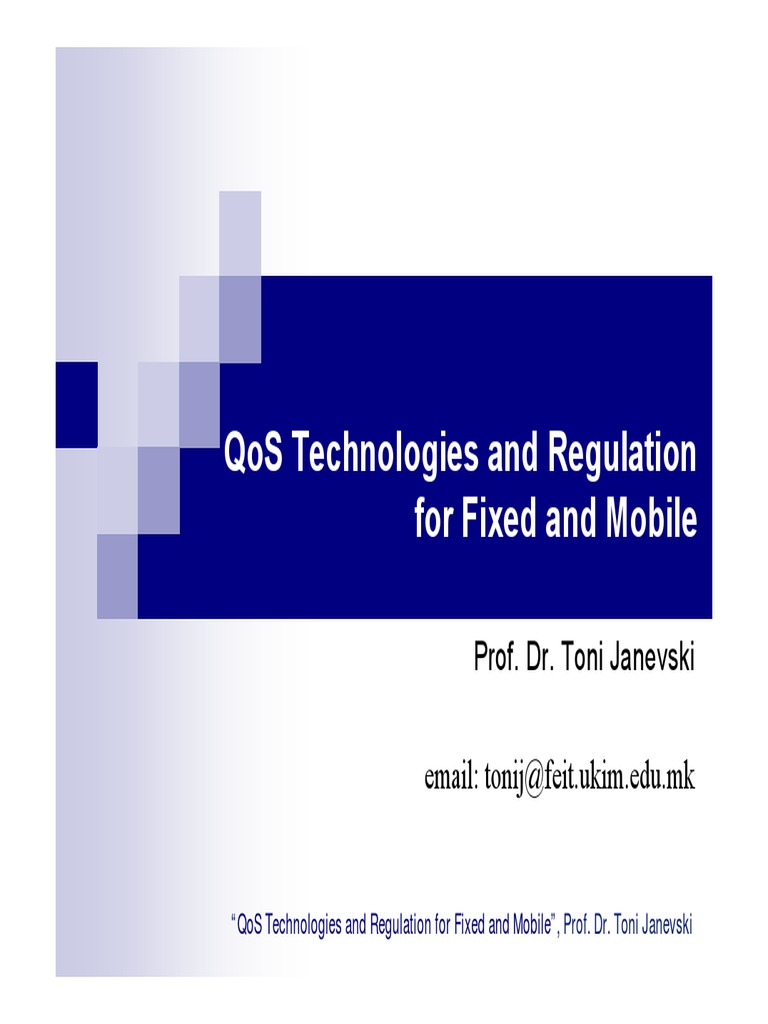 QoS Technologies for Mobile Networks | PDF | Lte Advanced | Quality Of ...