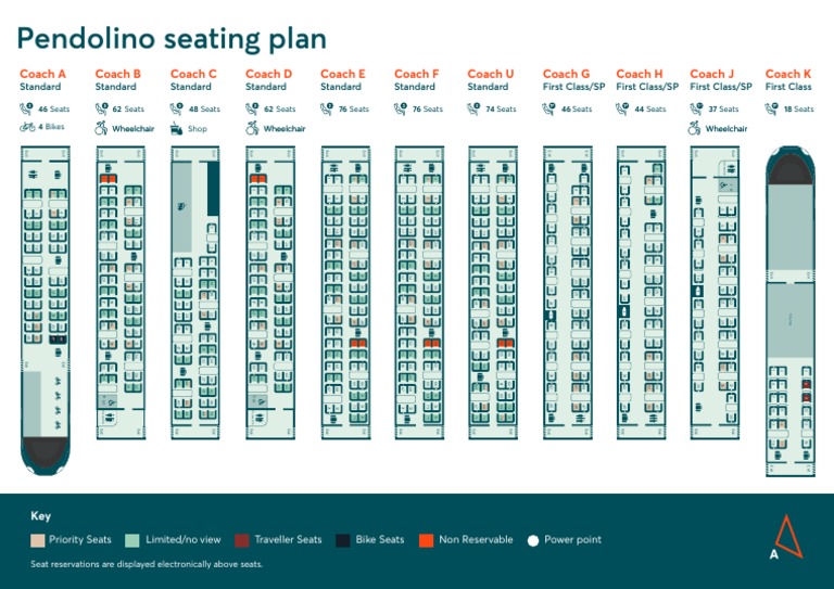 Pendolino Seating Plan Current 2022 | PDF | Land Transport | Transport
