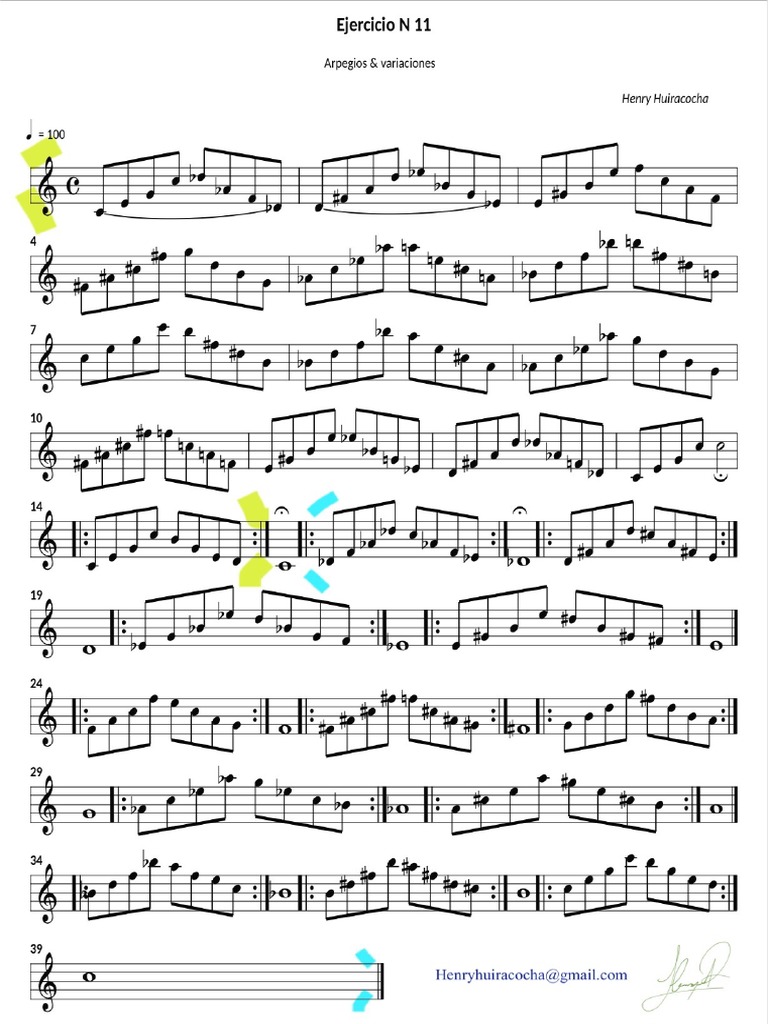 Ejercicio de Trompeta 11 | PDF