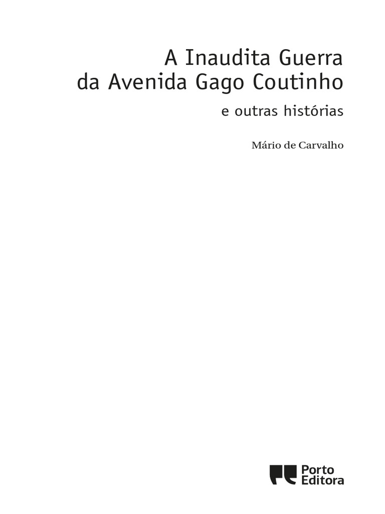 A Inaudita Guerra Da Avenida Gado Coutinho | PDF