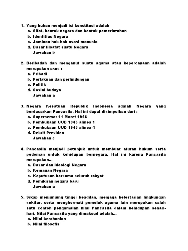 Soal PPS | PDF | Ilmu Sosial | Hukum
