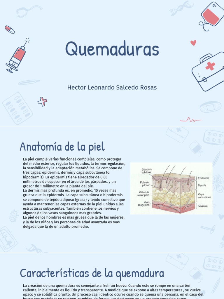 Guía Completa sobre Quemaduras y Tratamiento | PDF | Quemar | Piel