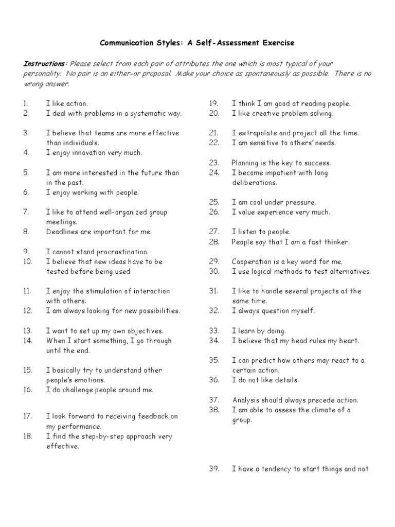 Communication Styles Handout Leadership | PDF | Creativity | Emotions