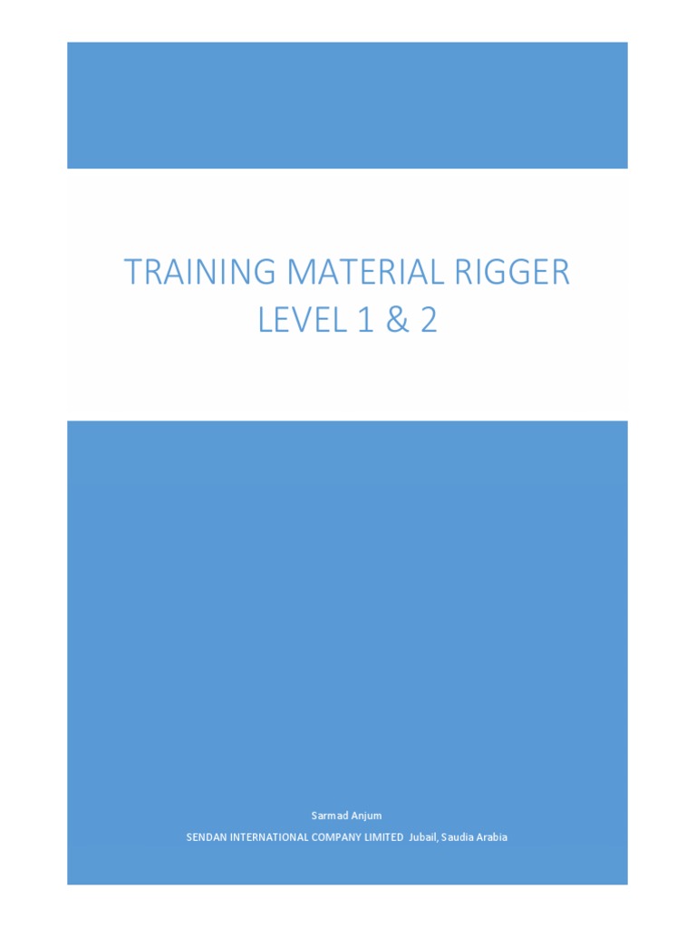 Training Material | PDF | Knot | Screw